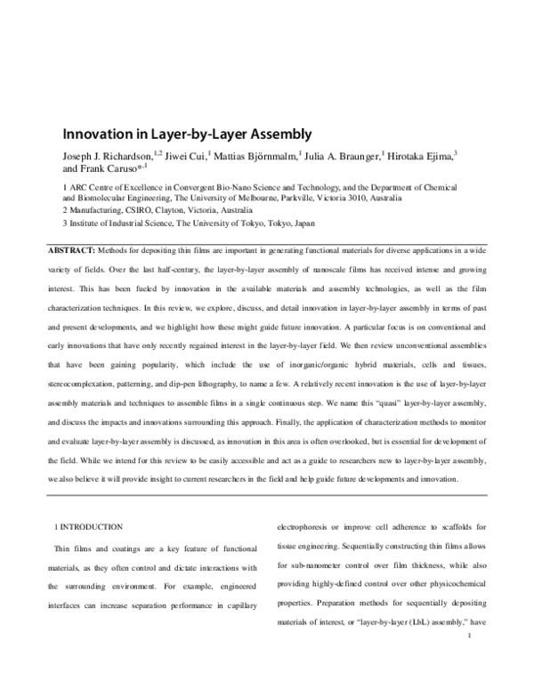 (PDF) Innovation in Layer-by-Layer Assembly