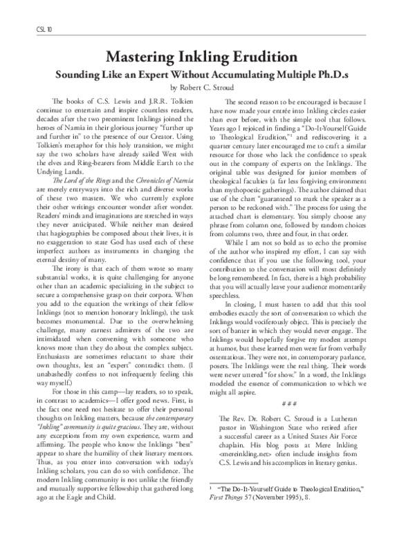 (PDF) Mastering Inkling Erudition