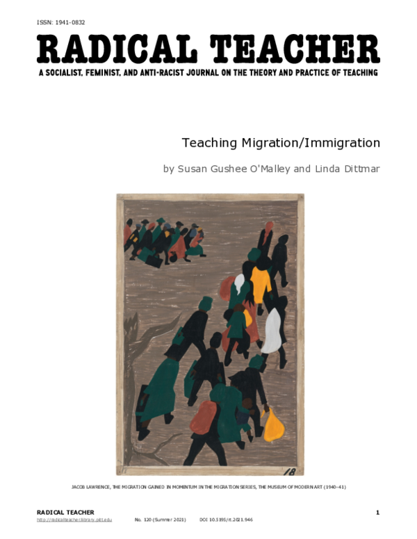 (PDF) Teaching Migration/Immigration