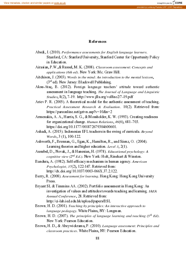 (PDF) The English Teachers’ Perceived Readiness in Implementing ... (PDF) The English Teachers’ Perceived Readiness in Implementing ...