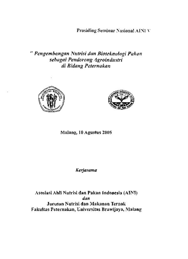 (PDF) Pemanfaatan energi pada domba Garut yang mendapat pakan ampastahu sebagai pengganti ...