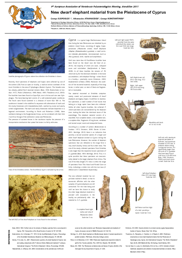 (PDF) New dwarf elephant material from the Pleistocene of Cyprus