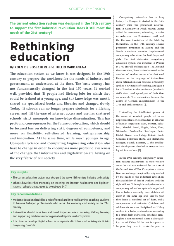 Rethinking education