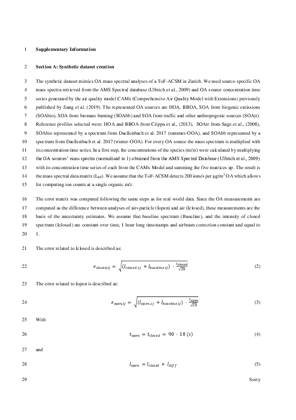 (PDF) Supplementary material to "Rolling vs. Seasonal PMF: Real-world multi-site and synthetic ...