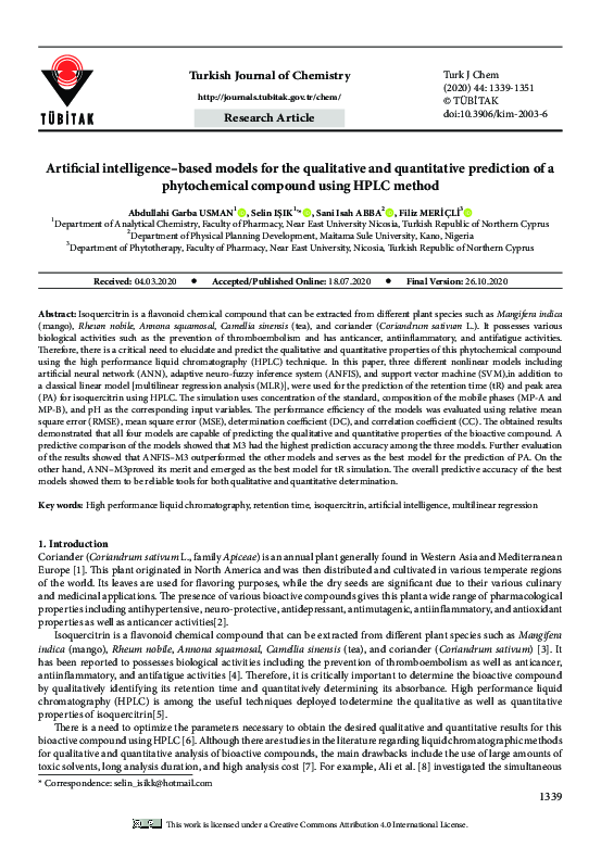 Pdf Artificial Intelligencebased Models For The Qualitative And Quantitative Prediction Of A
