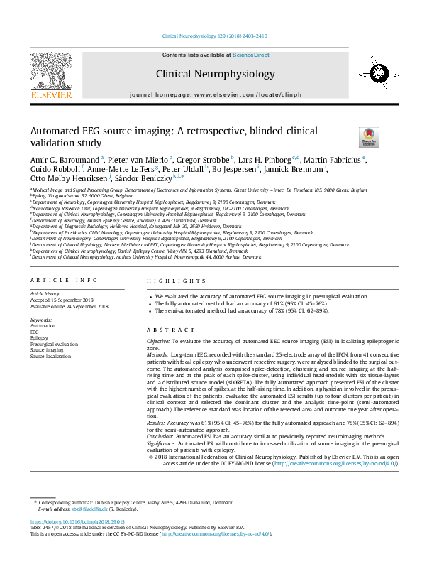 (PDF) Automated EEG source imaging: A retrospective, blinded clinical ...