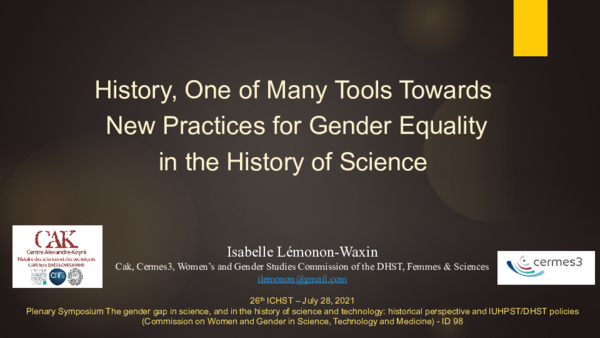 (PDF) History, one of many tools towards new practices for gender ...