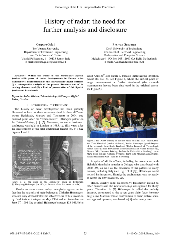 (PDF) History of radar: The need for further analysis and disclosure