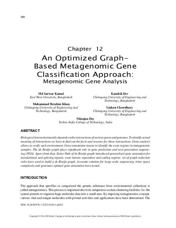 (PDF) An Optimized Graph-Based Metagenomic Gene Classification Approach