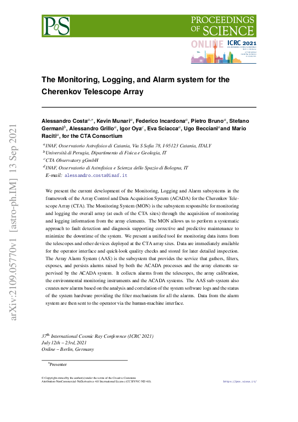 (PDF) LOgging UnifieD for ASTRI Mini Array