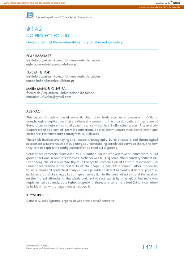 (PDF) No project found: Development of the nineteenth century unplanned ...