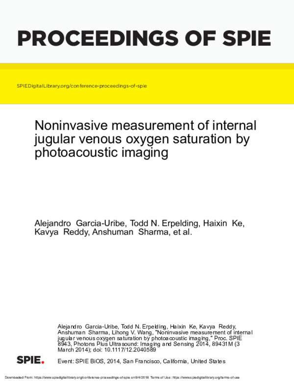 (PDF) Noninvasive measurement of internal jugular venous oxygen ...