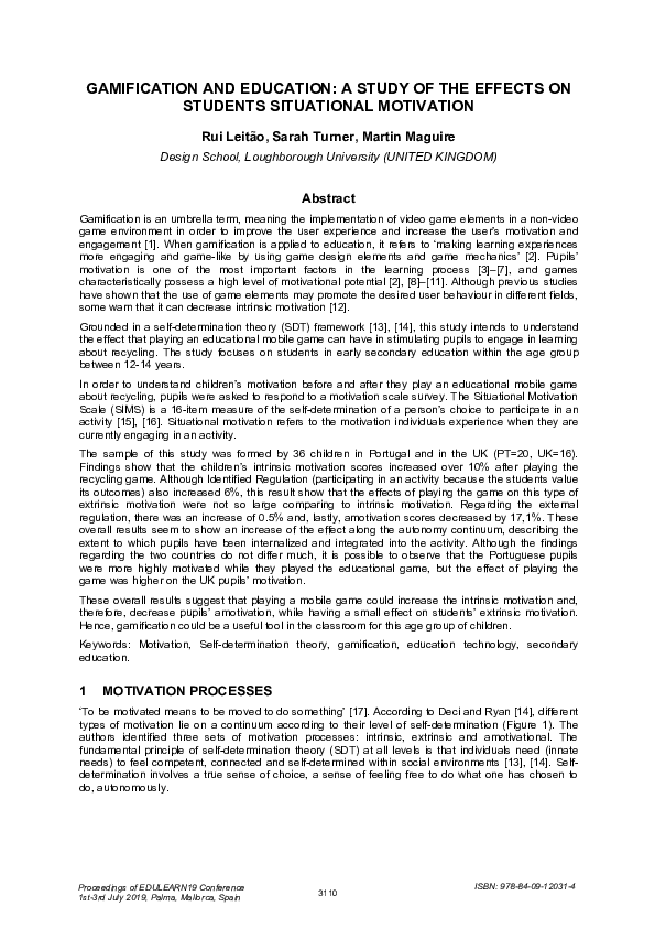 (PDF) Gamification and Education: A Study of the Effects on Students ...