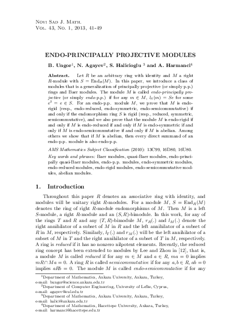 (PDF) Endo-Principally Projective Modules