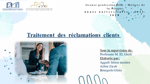 (PPT) RECLAMATION DES CLIENTS