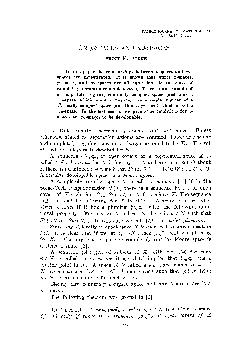 (PDF) On $p$-spaces and $w\Delta $-spaces