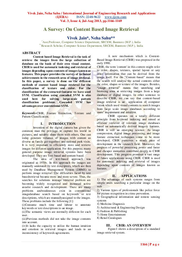 (PDF) A survey on content based image retrieval