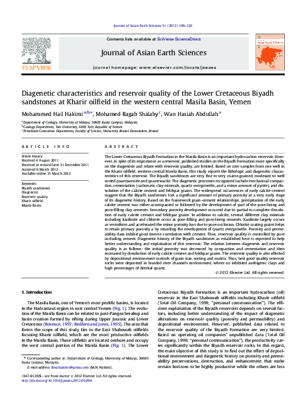 (PDF) Diagenetic characteristics and reservoir quality of the Lower ...