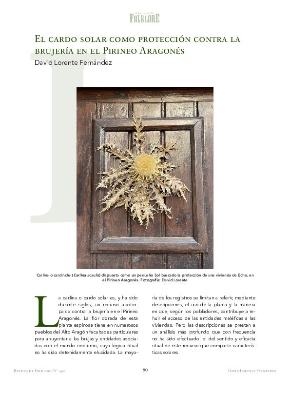 (PDF) “El cardo solar como protección contra la brujería en el Pirineo ...