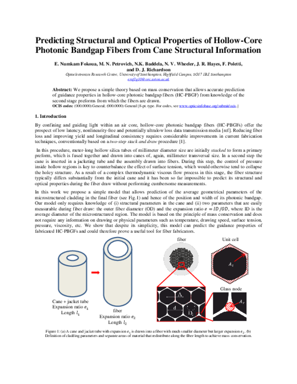 (PDF) Predicting Structural and Optical Properties of Hollow-Core ...