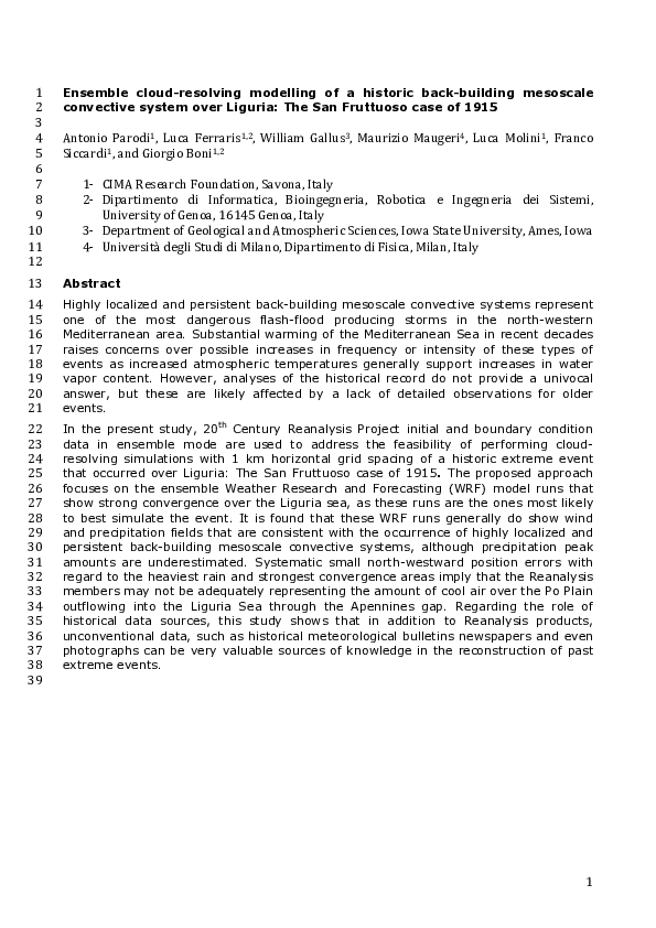 (PDF) 1 Ensemble cloud-resolving modelling of a historic back-building ...