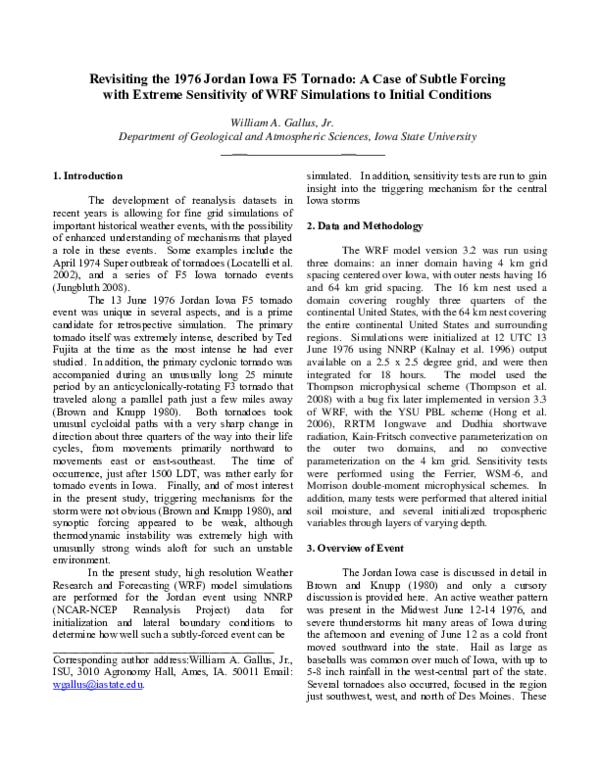 (PDF) Revisiting the 1976 Jordan Iowa F5 tornado: A case of subtle ...