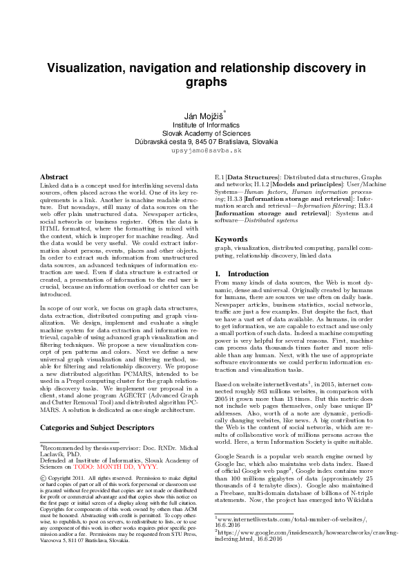 (PDF) Visualization, navigation and relationship discovery in graphs