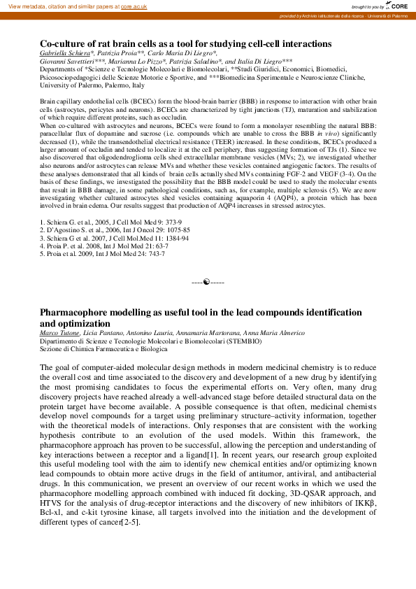 (PDF) Pharmacophore modelling as useful tool in the lead compounds ...