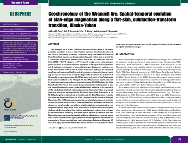 Pdf Geochronology Of The Wrangell Arc Spatial Temporal Evolution Of