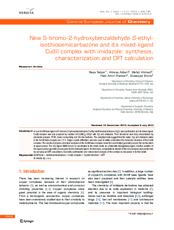 (PDF) New 5-bromo-2-hydroxybenzaldehyde S-ethylisothiosemicarbazone and its mixed-ligand Cu(II ...