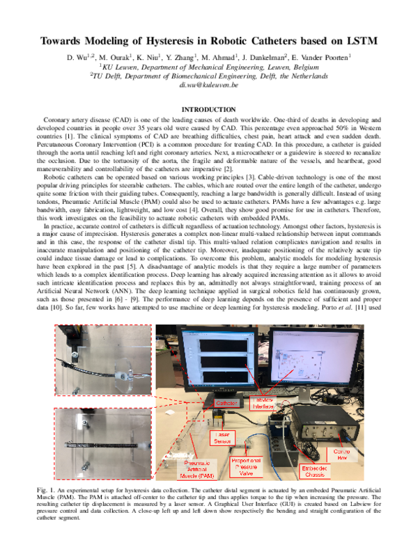 Pdf Towards Modeling Of Hysteresis In Robotic Catheters Based On Lstm