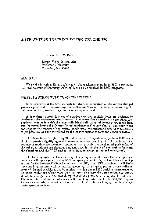 (PDF) A Straw-Tube Tracking System for the SSC