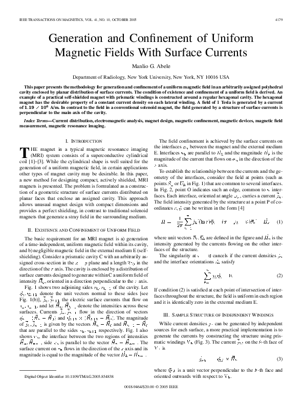 (PDF) Generation and confinement of uniform magnetic fields with ...