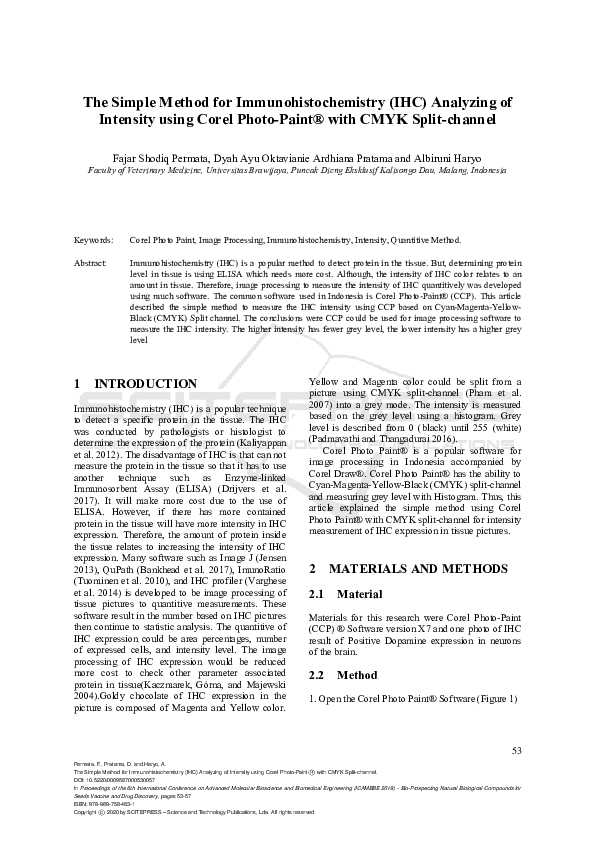 (PDF) The Simple Method for Immunohistochemistry (IHC) Analyzing of ...