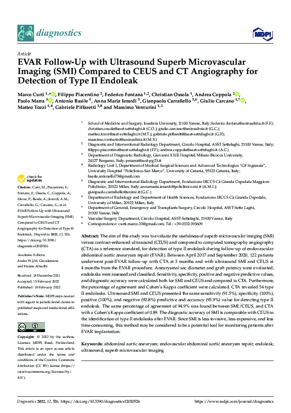 (PDF) EVAR Follow-Up with Ultrasound Superb Microvascular Imaging (SMI ...