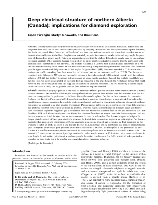 (PDF) Deep electrical structure of northern Alberta (Canada ...