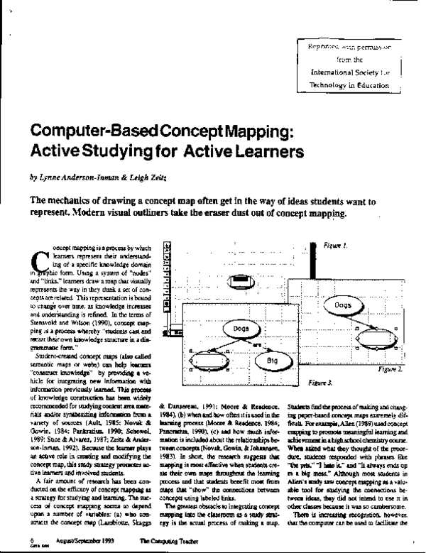 (PDF) Computer-based concept mapping: Active studying for active learners