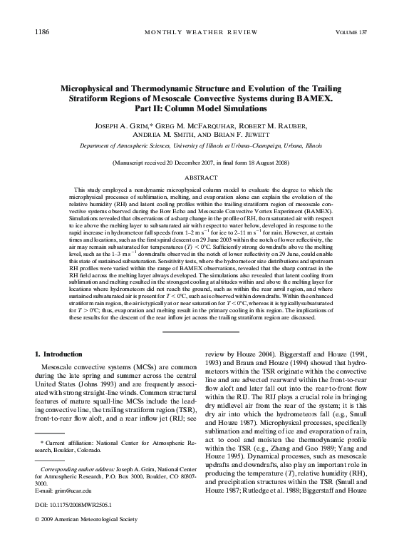 (PDF) Microphysical and Thermodynamic Structure and Evolution of the ...