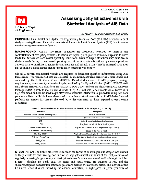 (PDF) Assessing jetty effectiveness via statistical analysis of AIS data