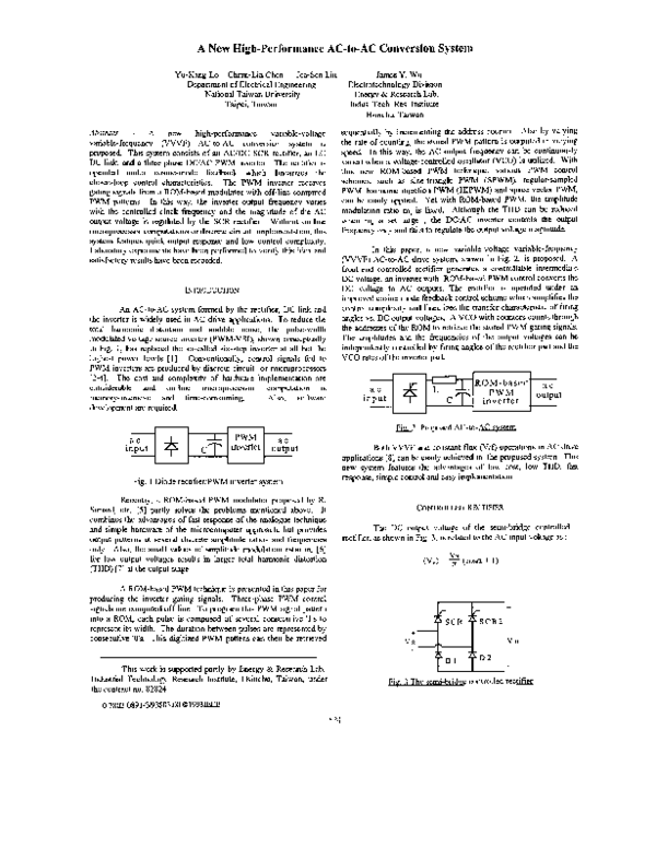 (PDF) A new high-performance AC-to-AC conversion system