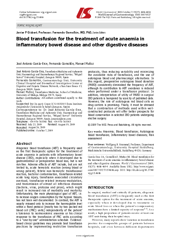 (PDF) Unit, Haematology and Haemotherapy Regional Service, “Miguel