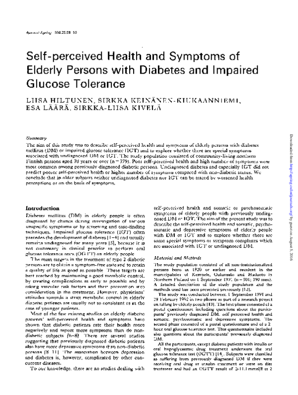 (PDF) Self-perceived Health and Symptoms of Elderly Persons with ...