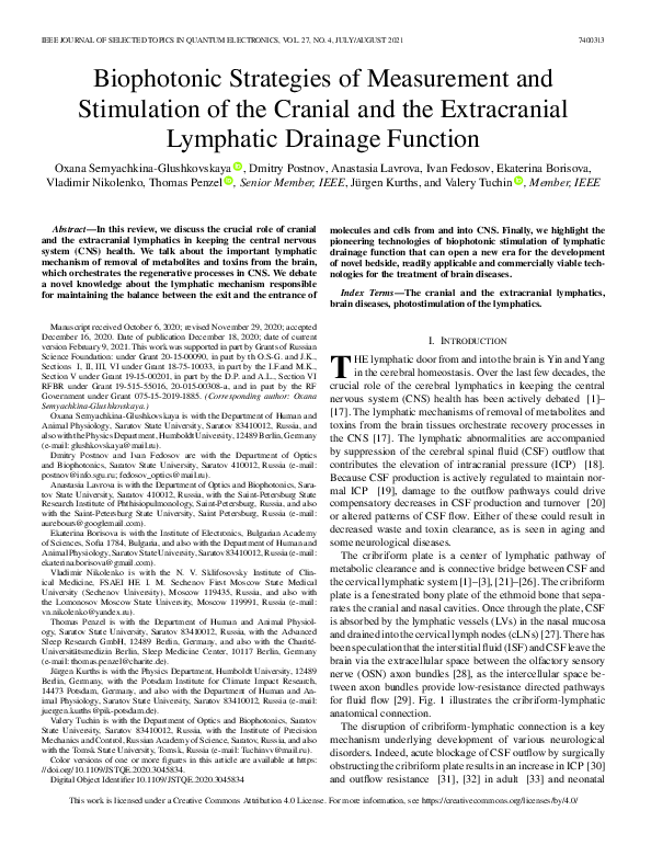 (PDF) Biophotonic Strategies of Measurement and Stimulation of the ...
