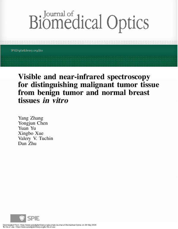 (PDF) Visible and near-infrared spectroscopy for distinguishing ...