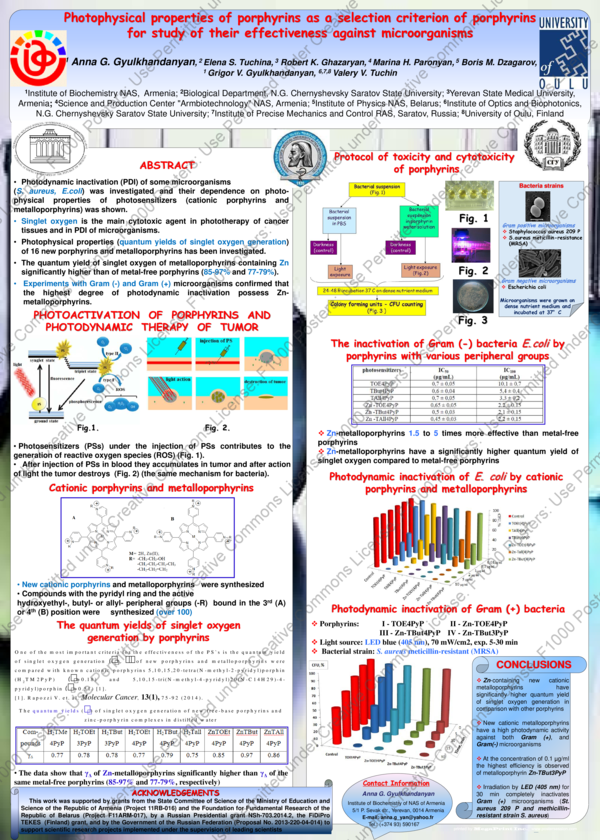 (PDF) Photophysical properties of porphyrins as a selection criterion ...