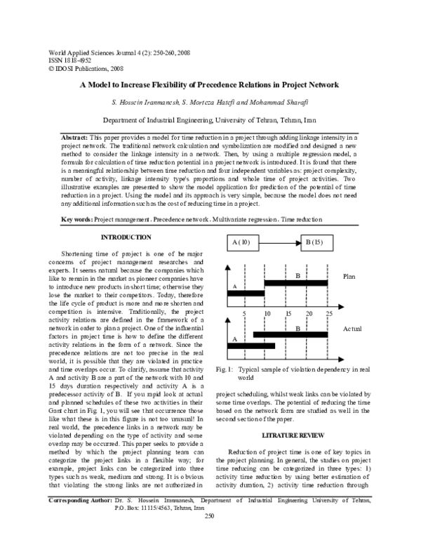 (PDF) © IDOSI Publications, 2008 A Model to Increase Flexibility of Precedence Relations in ...