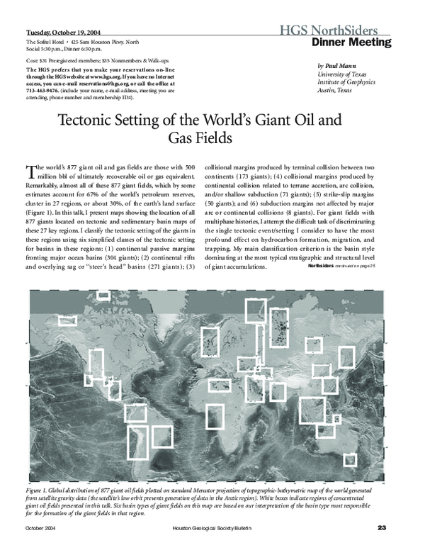 (PDF) Extended abstract: Tectonic setting of the world’s giant oil and ...