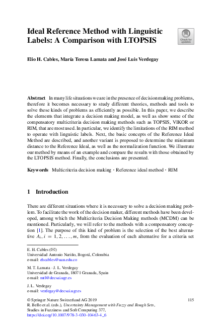 (PDF) Ideal Reference Method with Linguistic Labels: A Comparison with ...