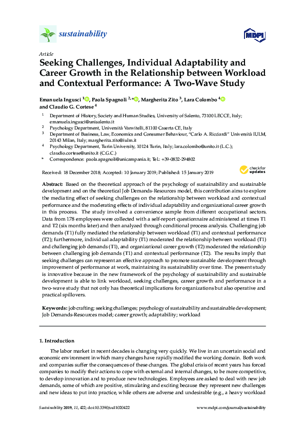 (PDF) Seeking Challenges, Individual Adaptability and Career Growth in ...