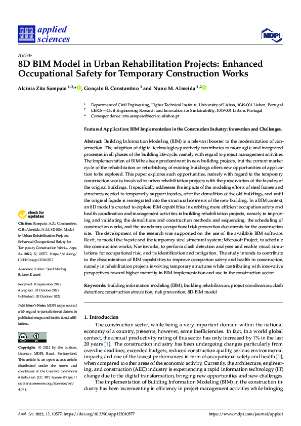 (PDF) 8D BIM Model in Urban Rehabilitation Projects: Enhanced ...